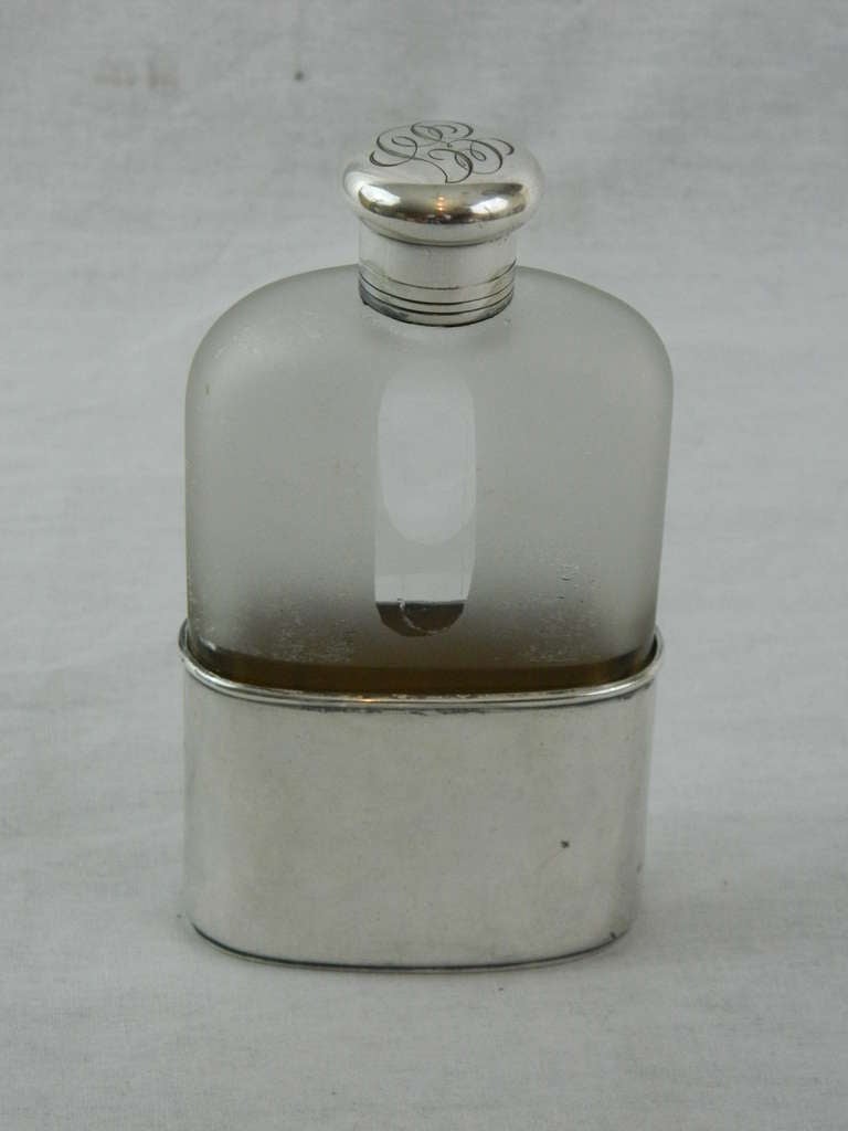 Early 20th Century Sterling Silver and Crystal Flask by Tiffany and Co ...