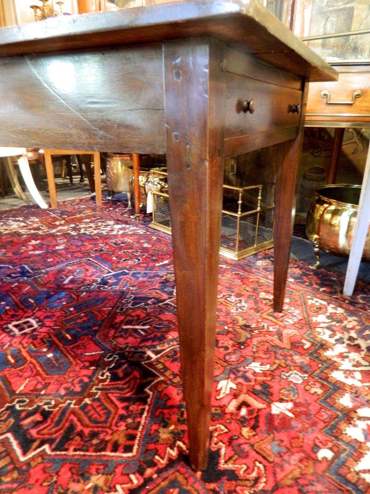 American Walnut Harvest or Farm Table, circa 1850 at 1stDibs