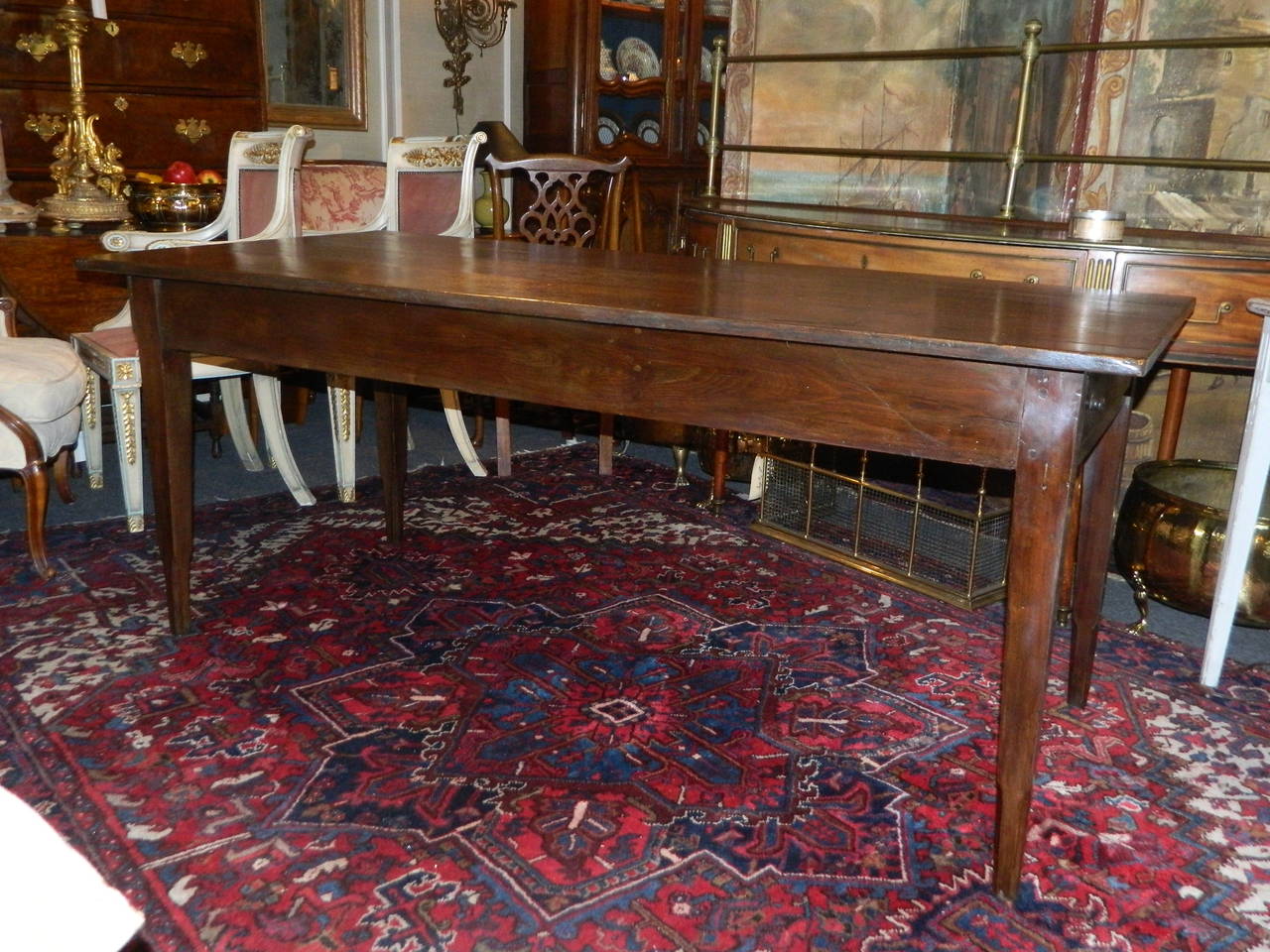American Walnut Harvest or Farm Table, circa 1850 at 1stDibs