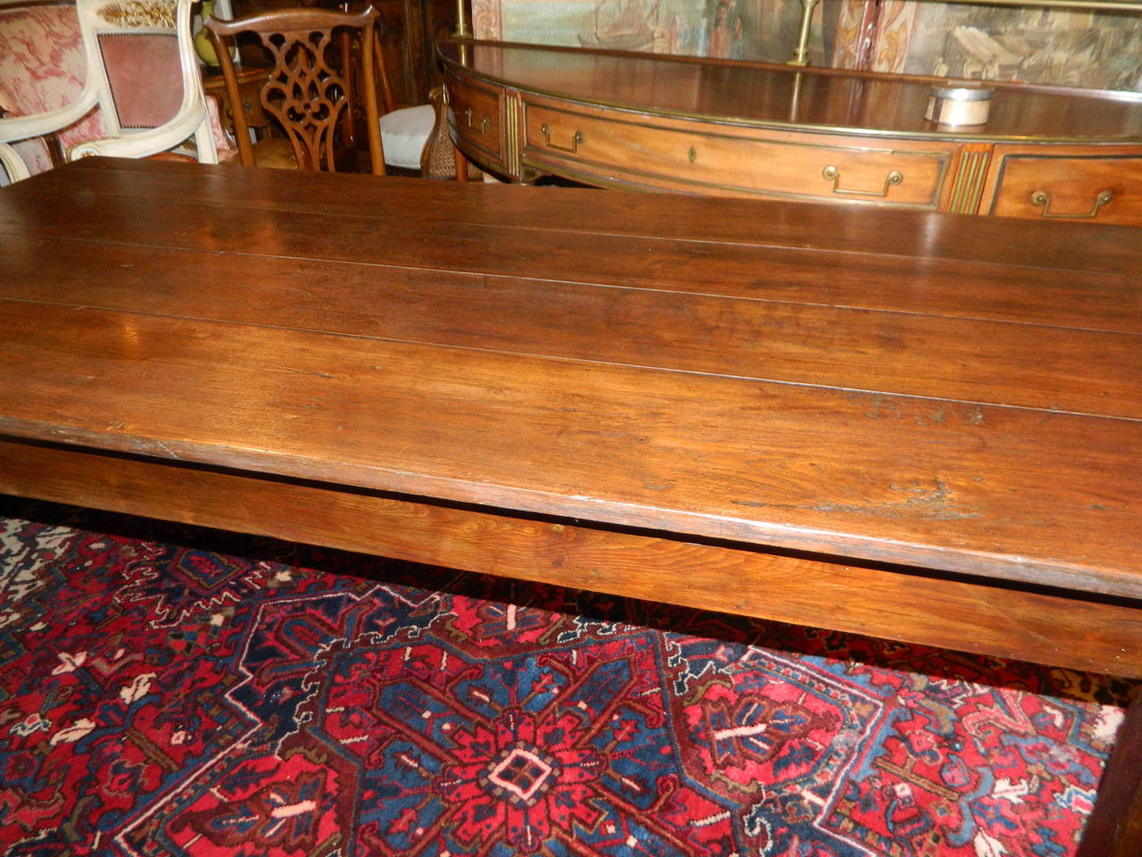 American Walnut Harvest or Farm Table, circa 1850 at 1stDibs