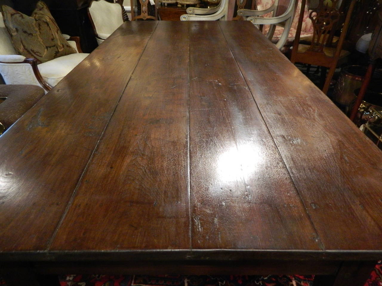 American Walnut Harvest or Farm Table, circa 1850 at 1stDibs