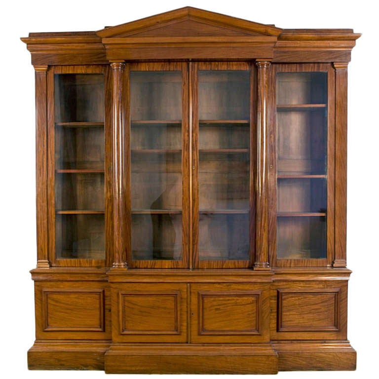 William Iv Mahogany Lreakfront Library Case For Sale at 1stDibs