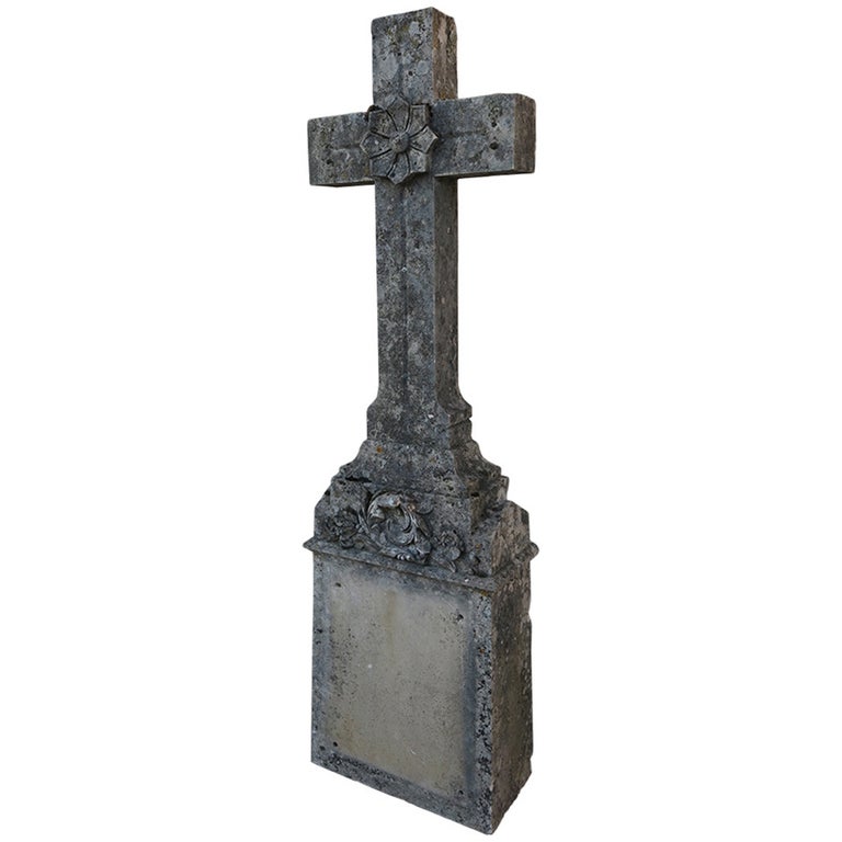 French Winery "Croix" Hand Carved in Limestone circa 1800s, France. For ...