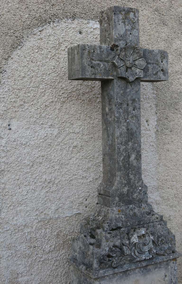 French Winery "Croix" Hand Carved in Limestone circa 1800s, France. For ...