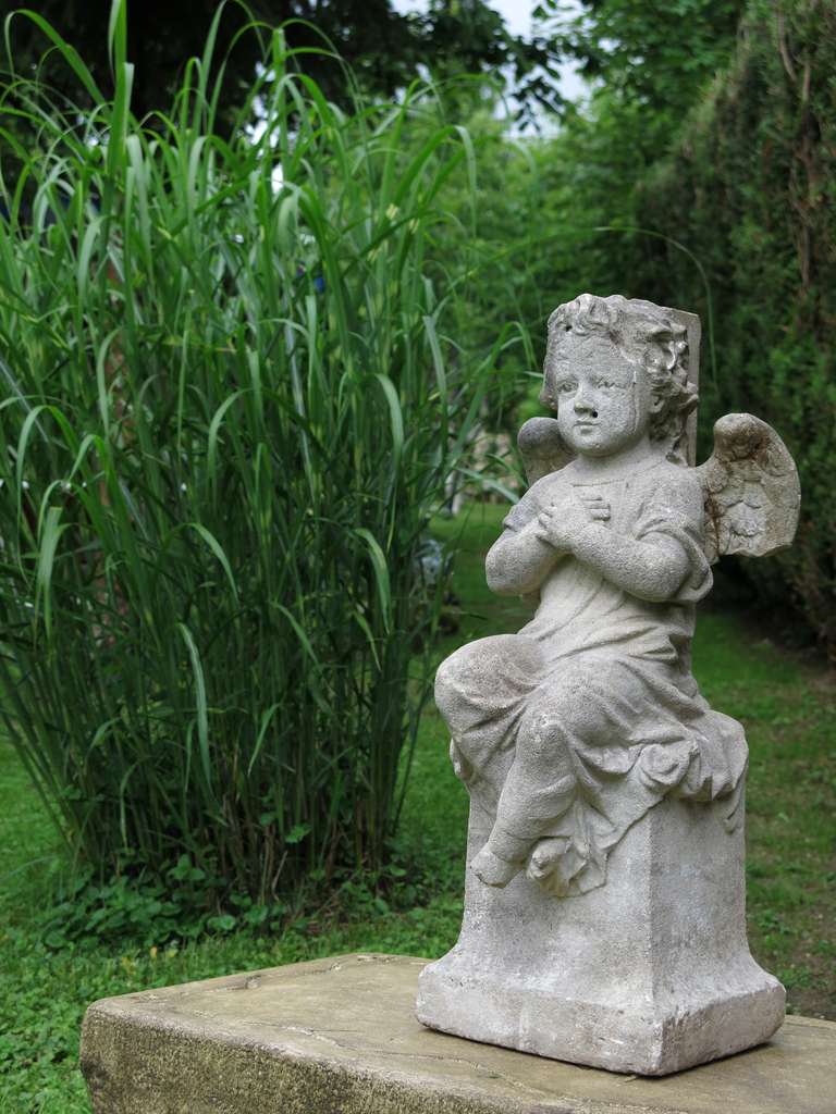 Angel Statue Called "Amour" in Limestone, 19th Century, France For Sale ...