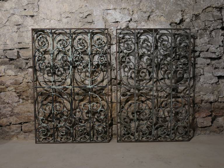 Pair of French Antique Iron Gates Handmade, Paris, circa 1830s at ...