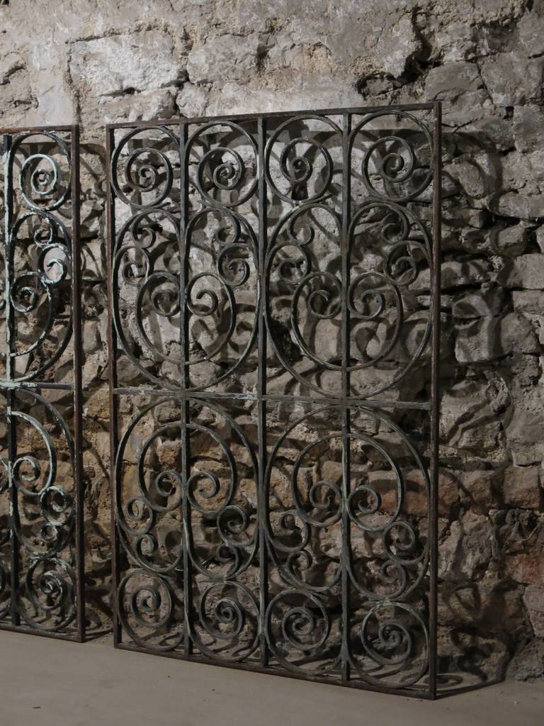 Pair of French Antique Iron Gates Handmade, Paris, circa 1830s at ...