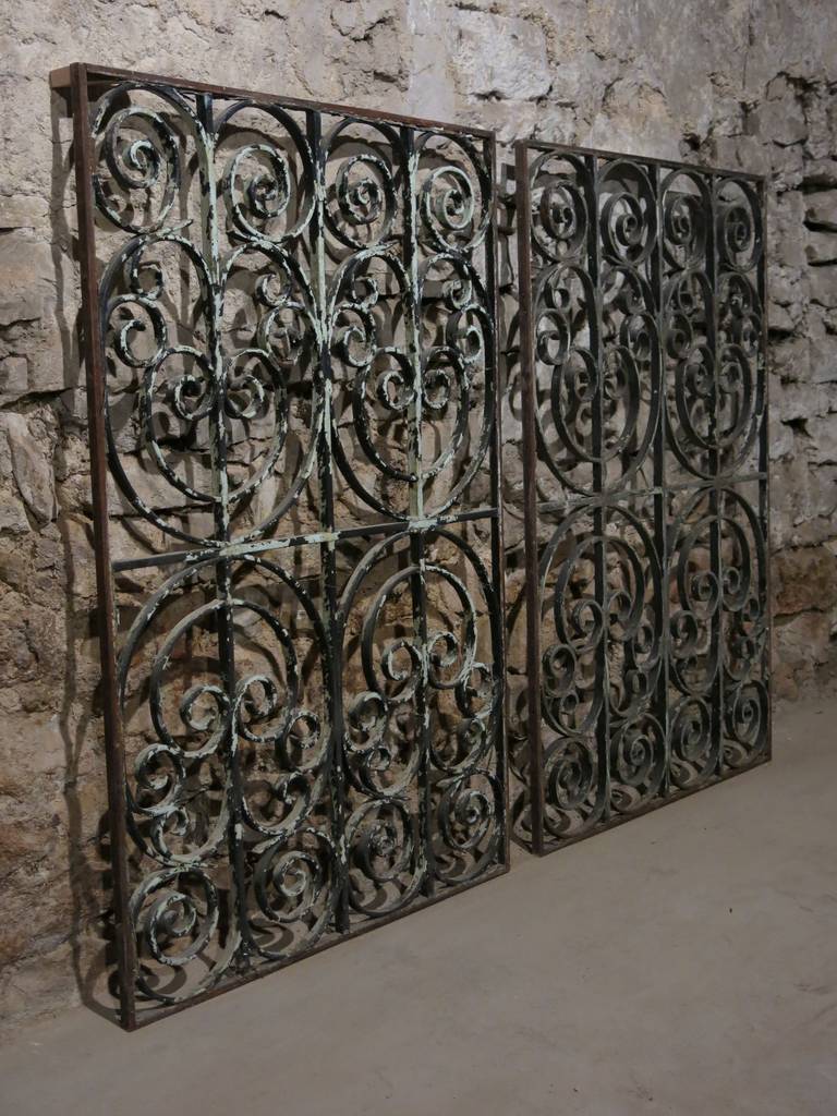 Pair of French Antique Iron Gates Handmade, Paris, circa 1830s at ...