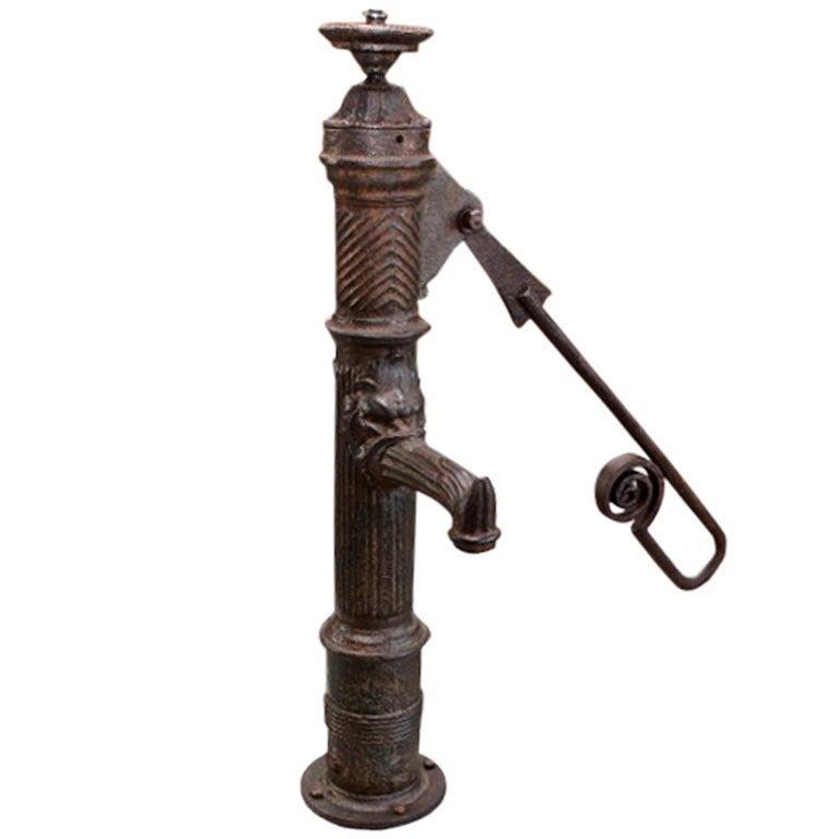 Village water pump in iron from France. at 1stDibs
