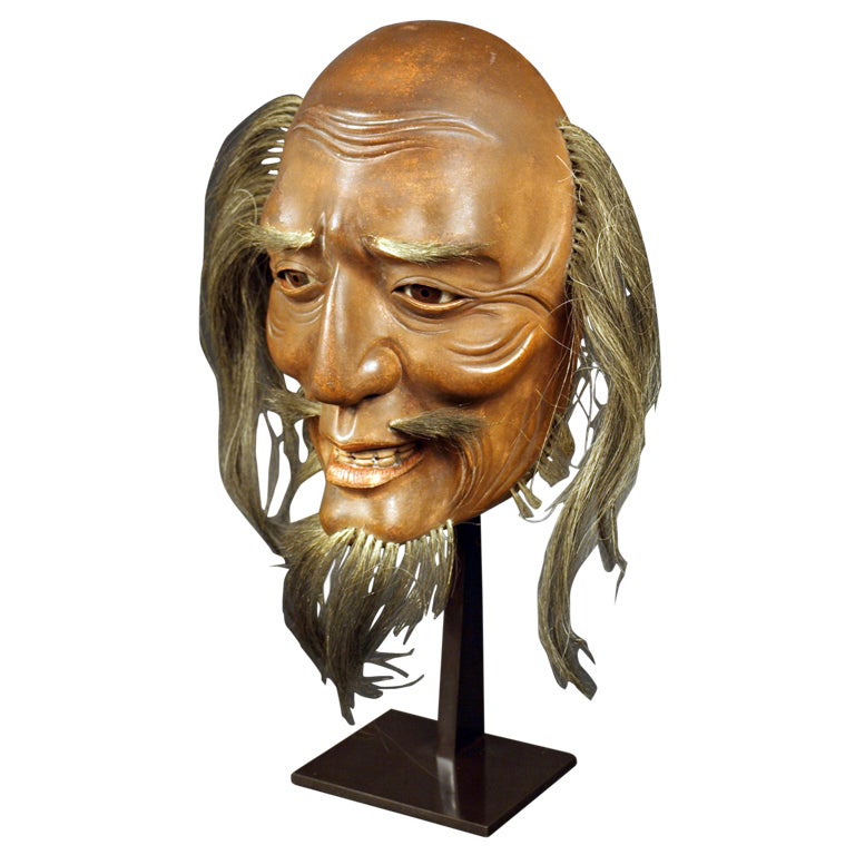 Lacquer Mask from Meiji Period Japan at 1stDibs