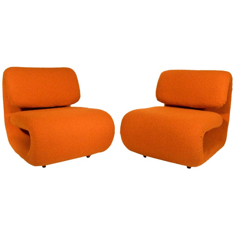 Pair of Lounge Chairs By Etienne-Henri Martin, Circa 1970`s, France at ...