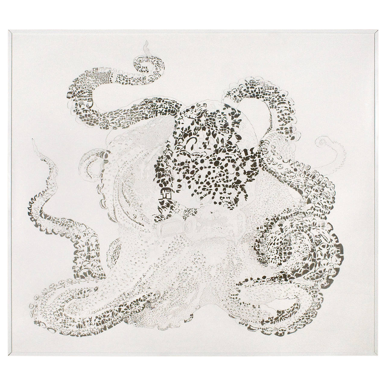 Clement Aubert Massive "Octopus" Papercut Artwork, France, circa 2000 ...