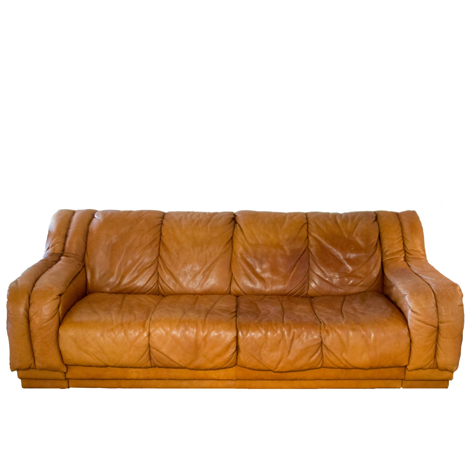 DeSede leather Distressed Couch For Sale at 1stDibs