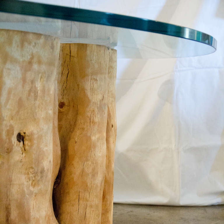 A Full Trunk Base Glass Top Coffee Table at 1stDibs