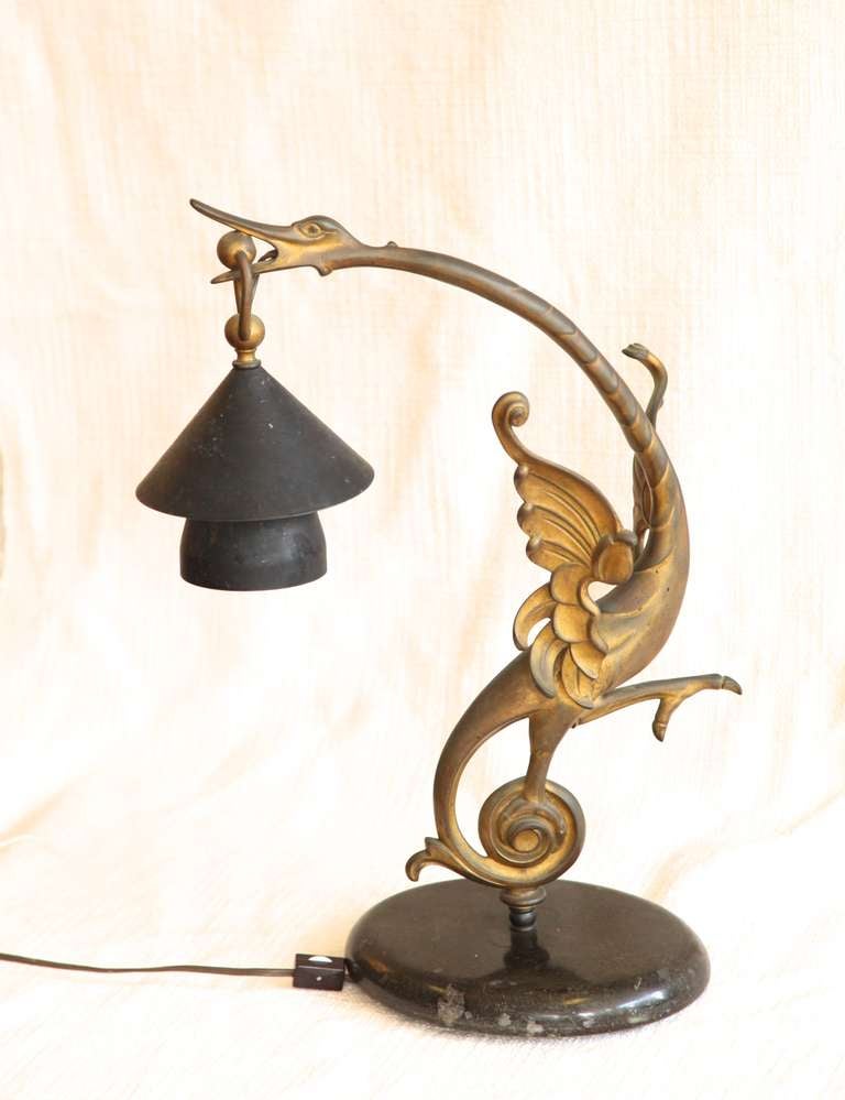 Art Nouveau Lamp at 1stDibs