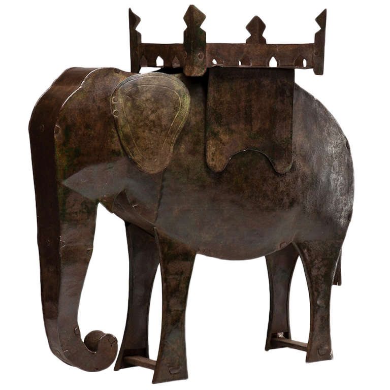 Rustic, Decorative and Figurative Model of an Indian Elephant, circa ...