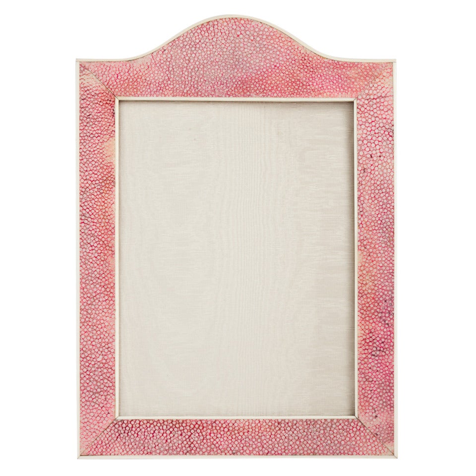 Stunning Pink Shagreen English Art Deco Frame, circa 1935 at 1stDibs