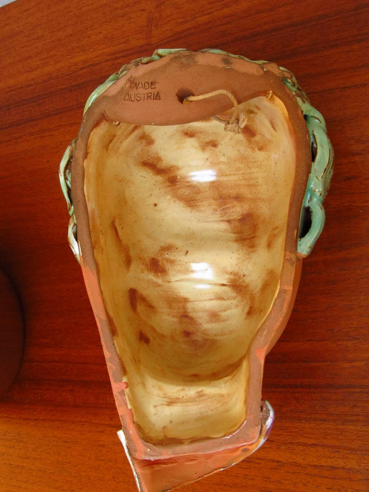 Ausrian Art Deco Wall Mask in the Manner of Goldscheider at 1stDibs