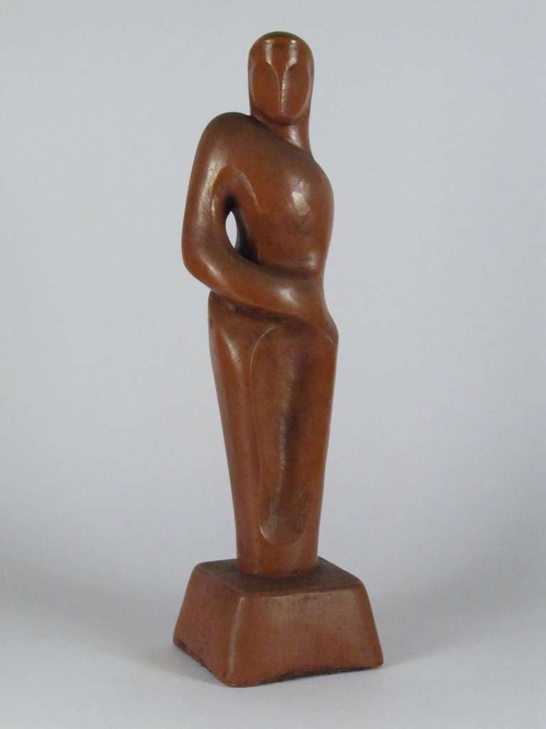 Signed Rima 1940's Abstract Sculpture in Plaster at 1stDibs
