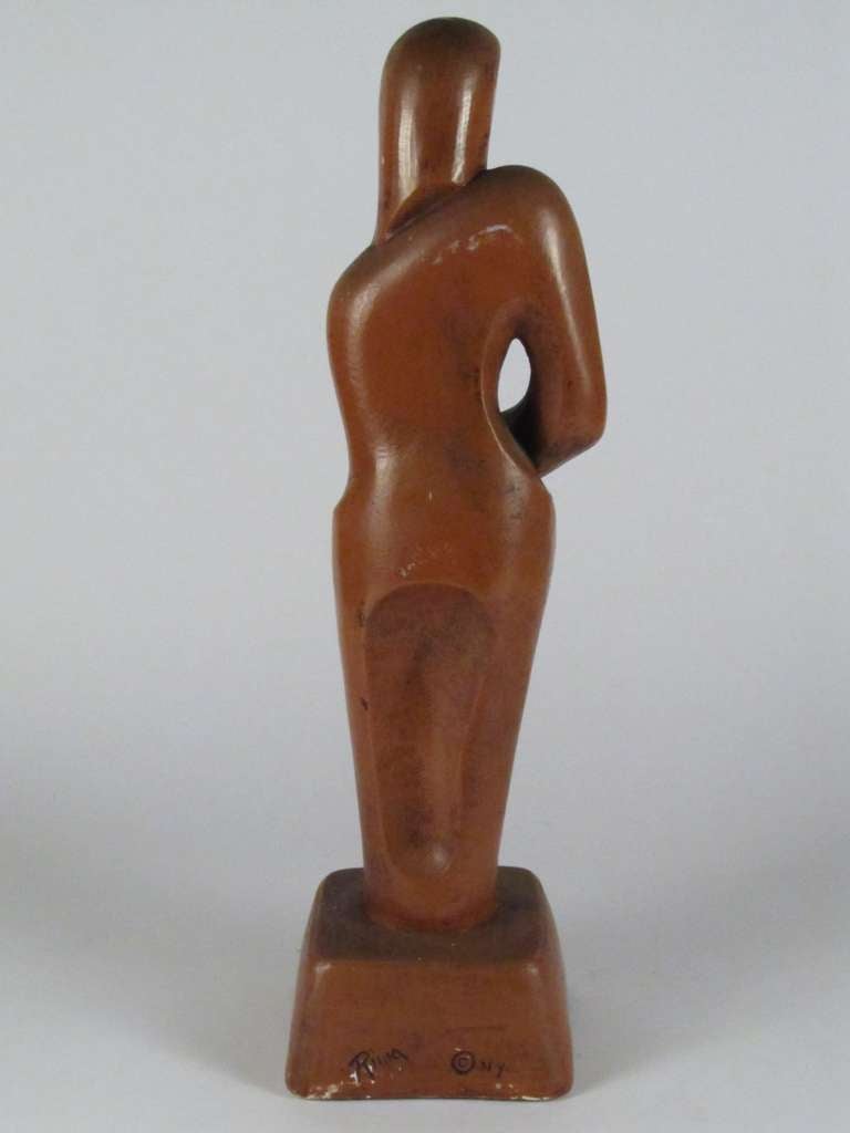Signed Rima 1940's Abstract Sculpture in Plaster at 1stDibs