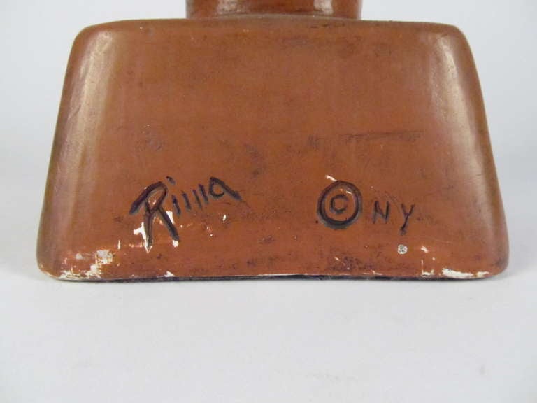 Signed Rima 1940's Abstract Sculpture in Plaster at 1stDibs