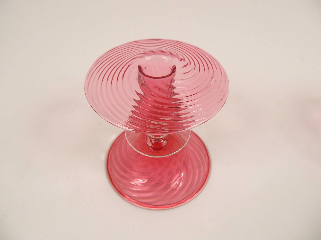 Pair of Steuben Cranberry Glass Candlesticks For Sale at 1stDibs ...