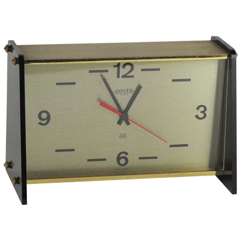 1950's Jaeger Paris Electronic Desk Clock at 1stDibs | jaeger electronic