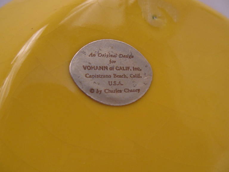 1970s Groovy Hanging Ceramic Clock Designed by Charles Chaney at 1stDibs