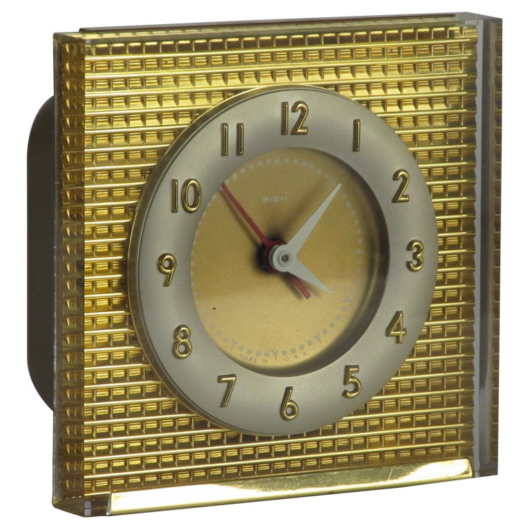 1940's Acrylic Alarm Clock at 1stDibs