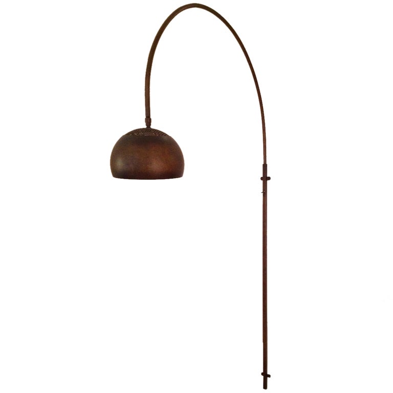 Wall Mount Arch Arco Lamp in a Copper Finish at 1stDibs