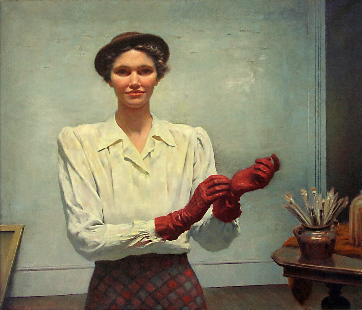 James Chapin, Portrait of Artists Wife, 1944 at 1stDibs