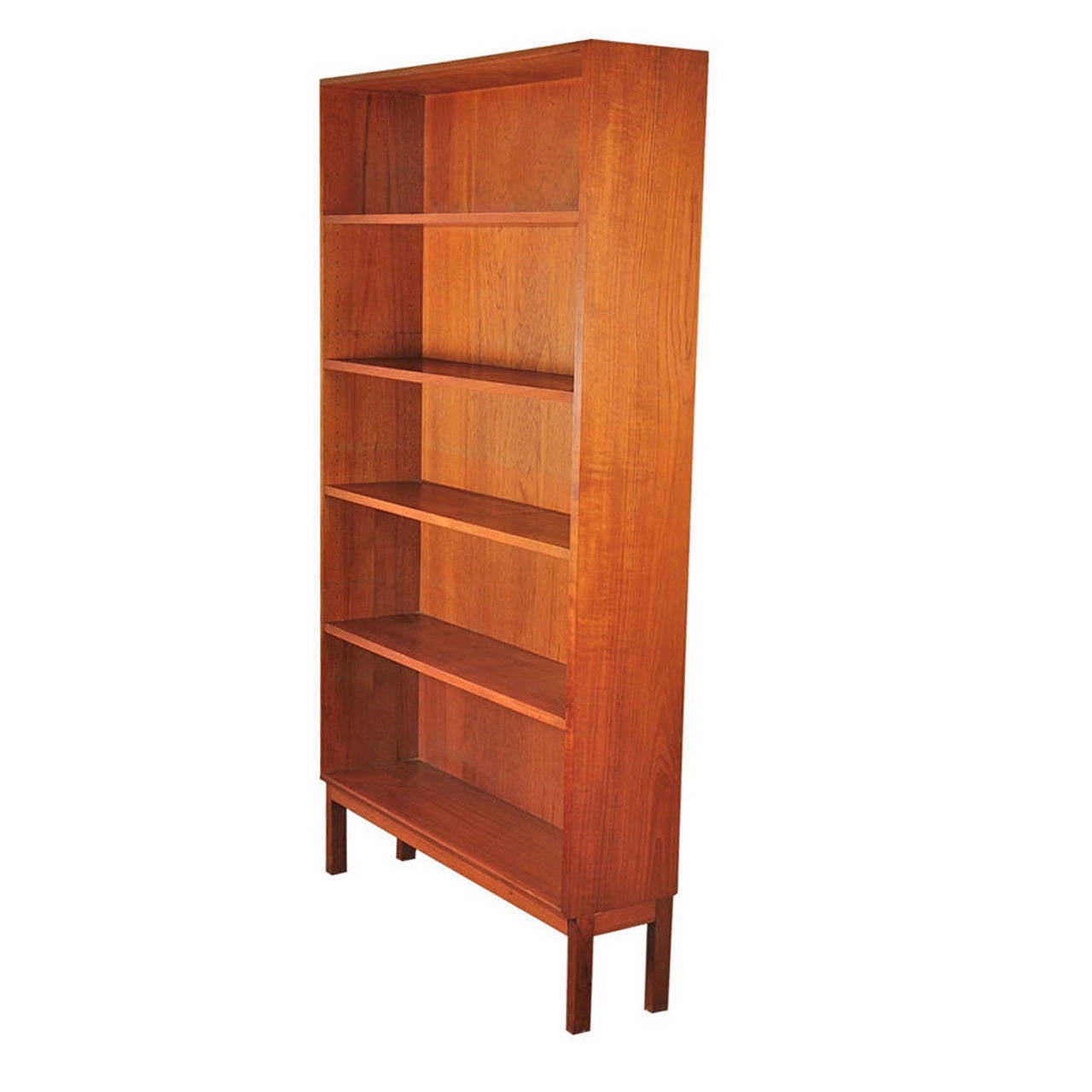 Elegant Danish Modern Teak Bookcase at 1stDibs