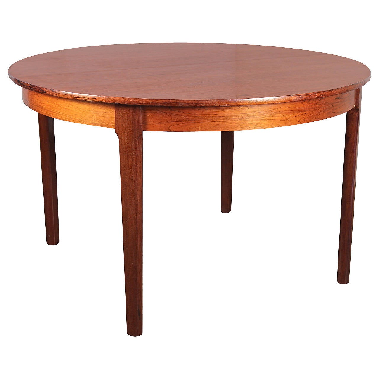 Danish Modern Rosewood Dining Table with Leaf at 1stDibs