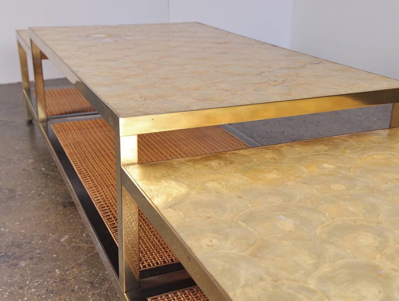 Harvey Probber Capiz Shell Coffee Table at 1stDibs