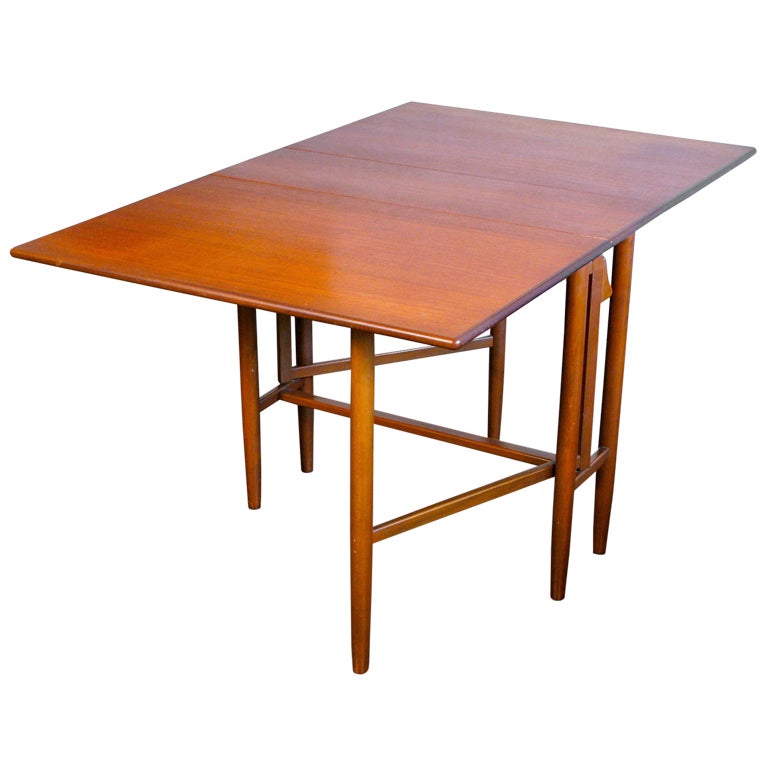 Danish Modern Drop Leaf Table at 1stDibs