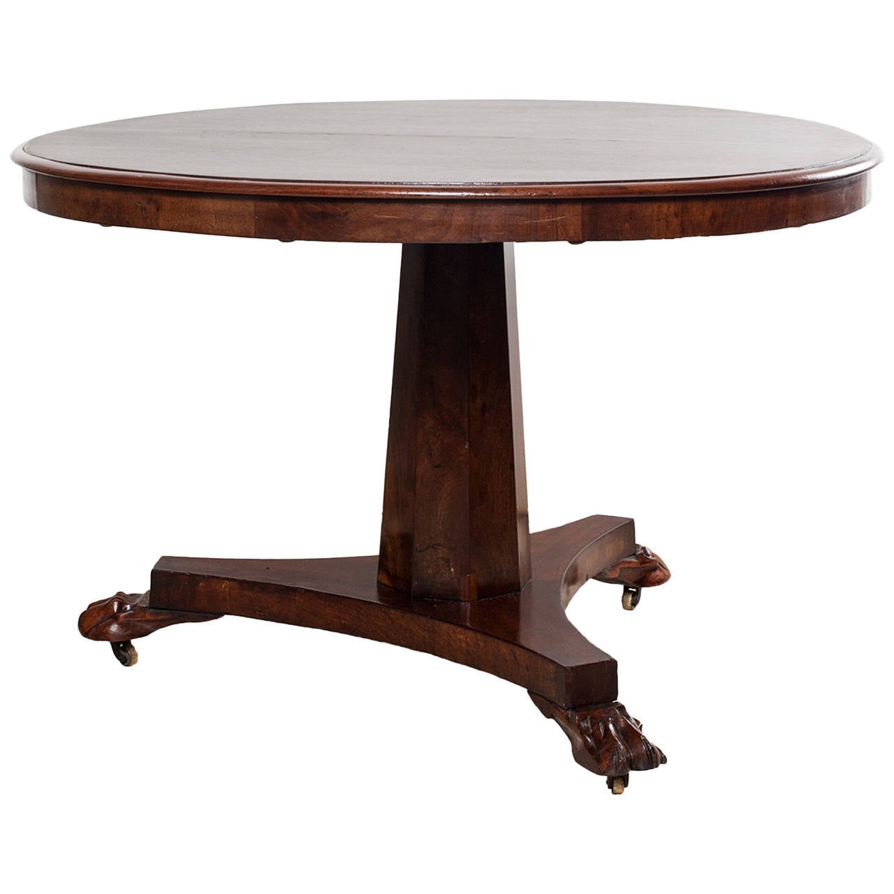 Empire Style Pedestal Table at 1stDibs