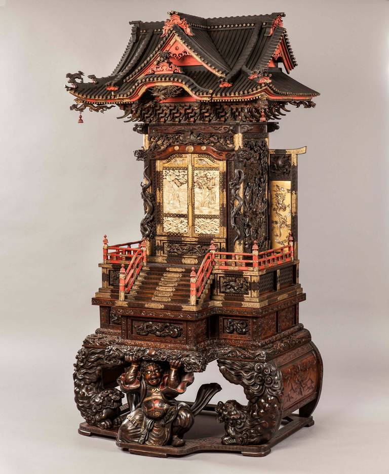 Elaborate Meiji Period Model of a Shrine of Important Size at 1stDibs