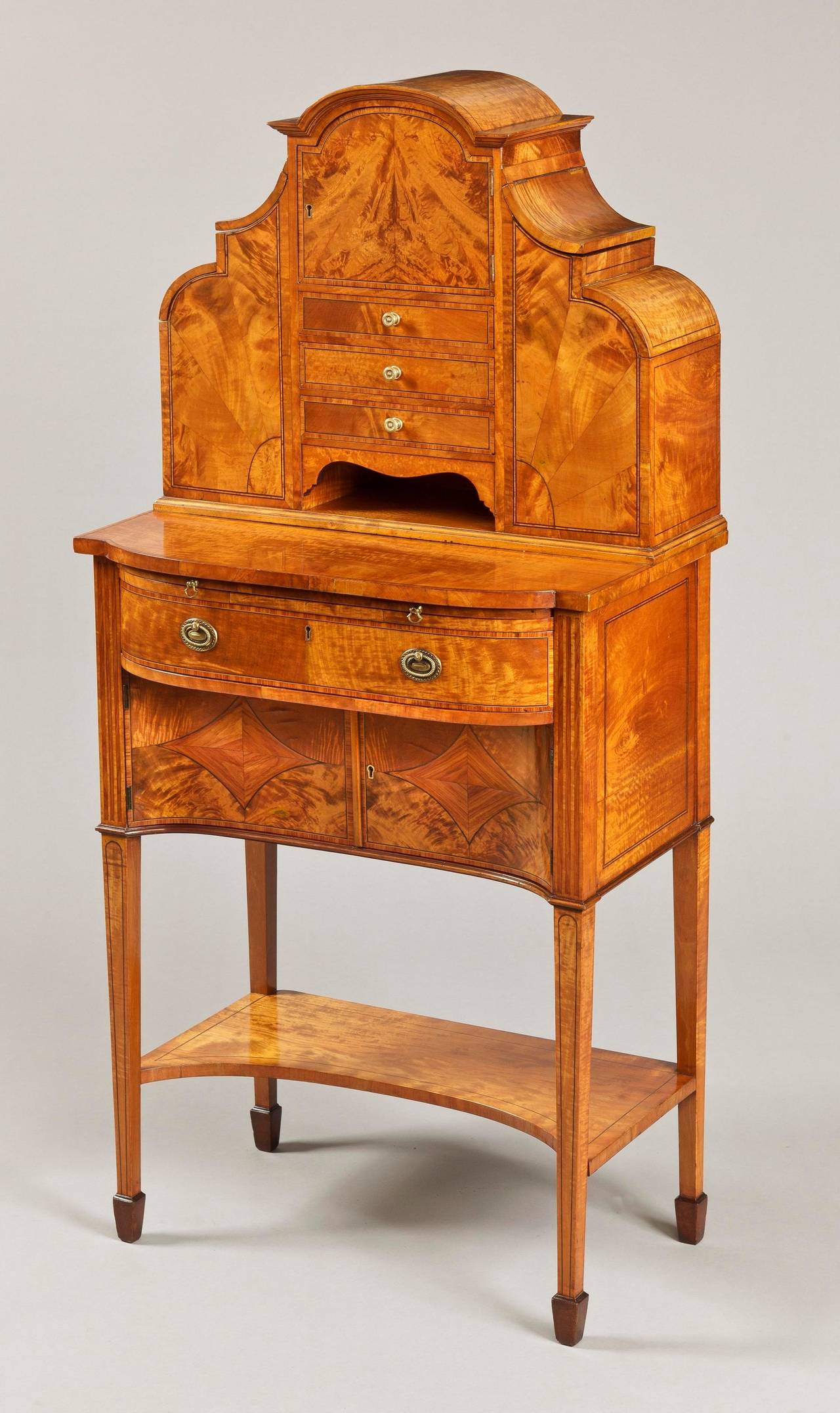 English Satinwood Writing Cabinet in the Manner of Thomas Sheraton at ...