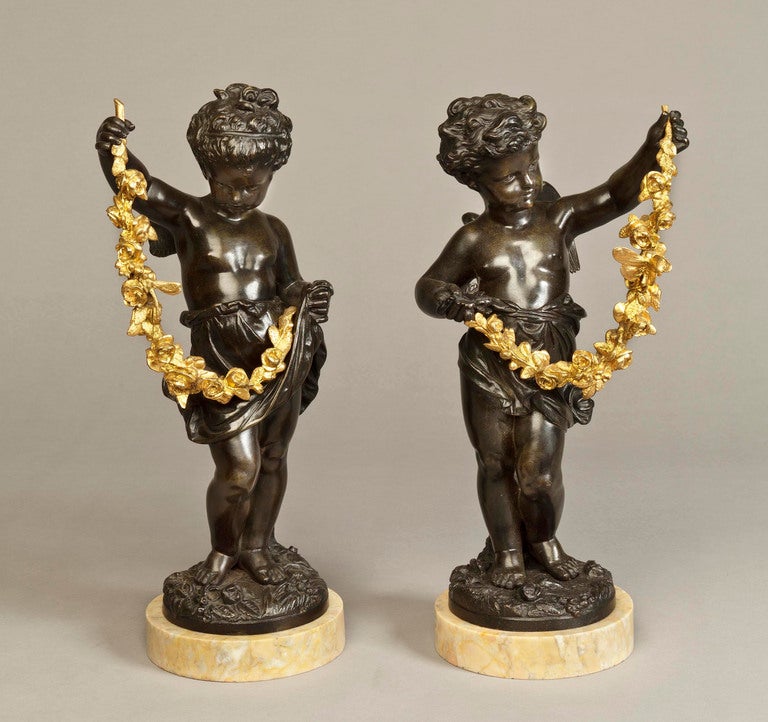 A Notable Pair of Antique Amorini After a Model by Mathurin Moreau at ...