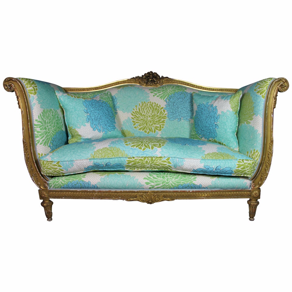 Gilt wood canape For Sale at 1stDibs