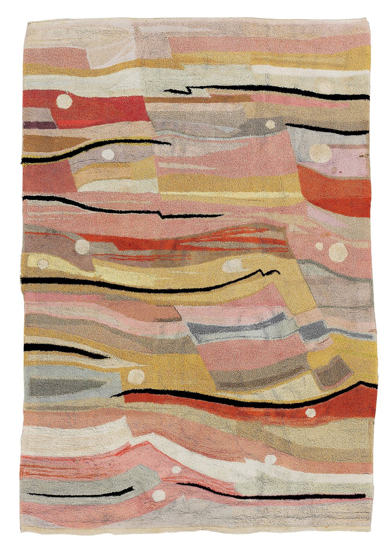 Modernist Bauhaus German Rug at 1stDibs | bauhaus rug