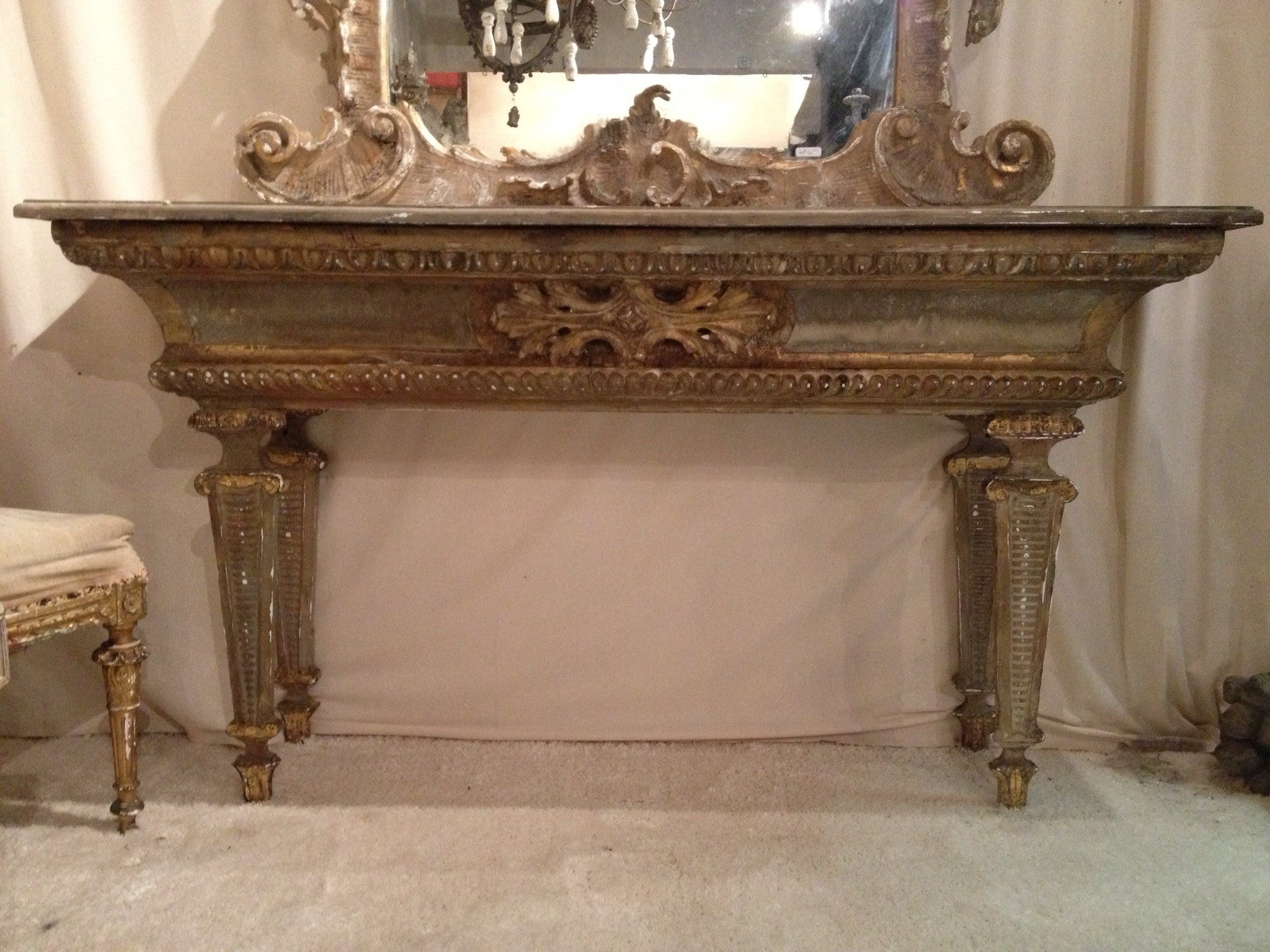 18th C. Baroque Italian Table Console For Sale at 1stDibs