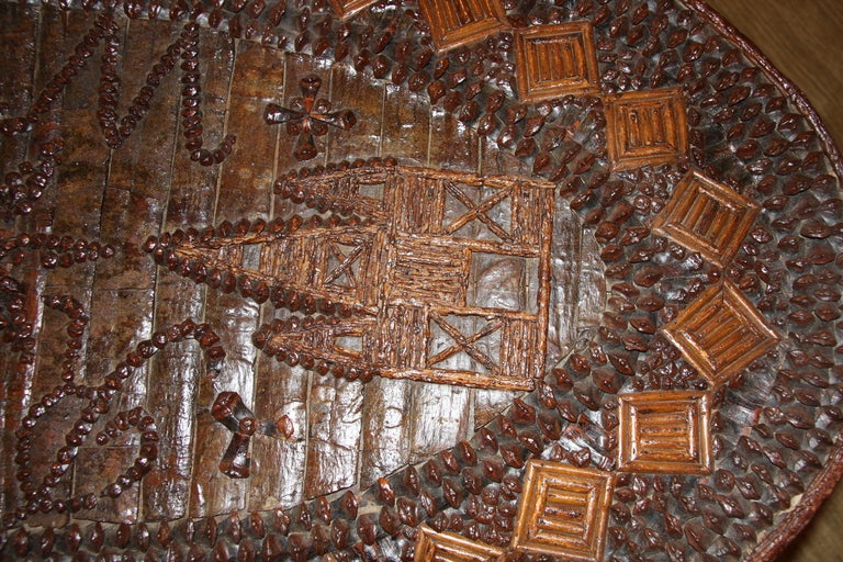 Oval Tramp Art Table SATURDAY SALE For Sale at 1stDibs