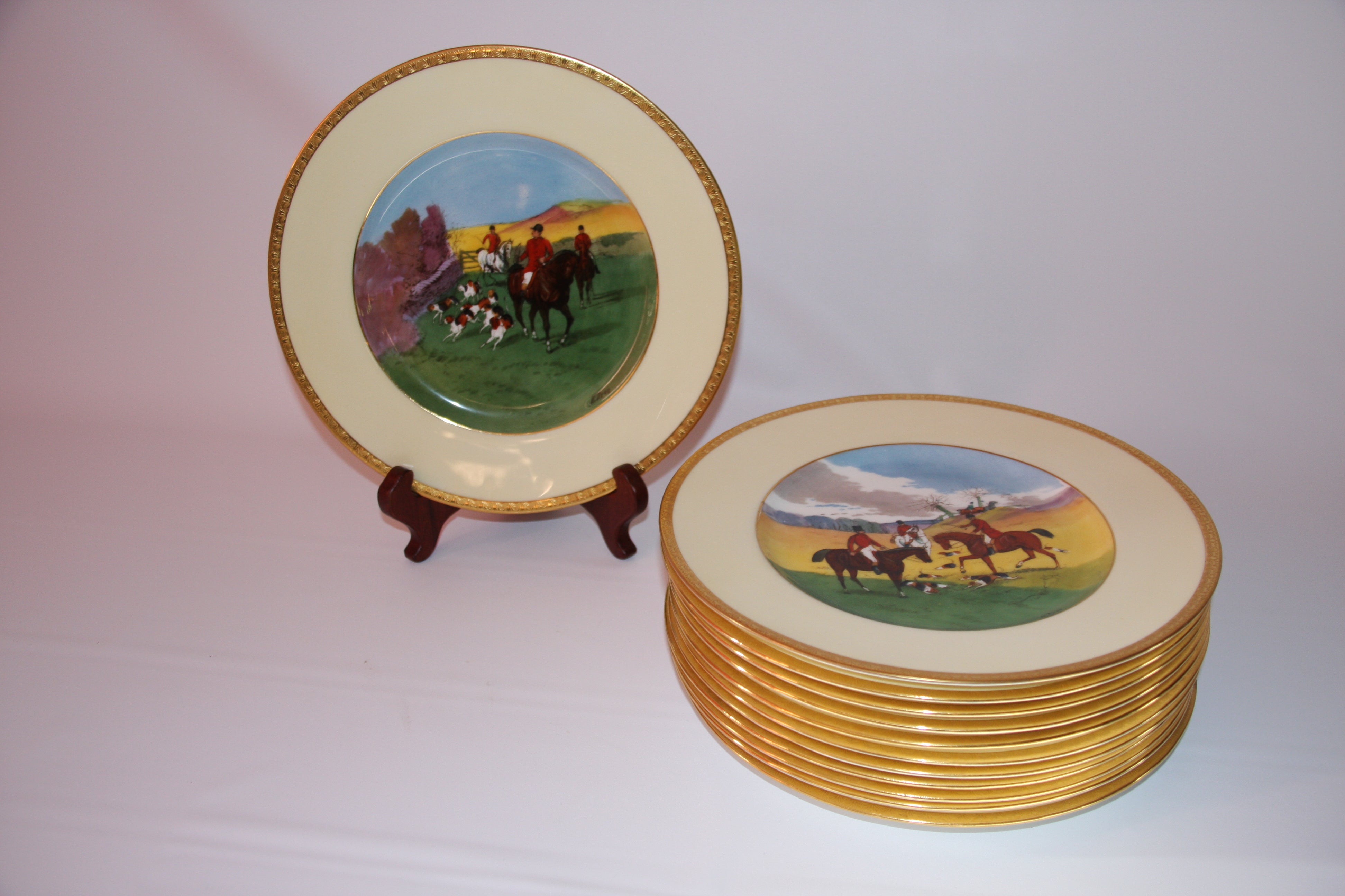 Set of 12 English Minton Plates SATURDAY SALE For Sale at 1stDibs