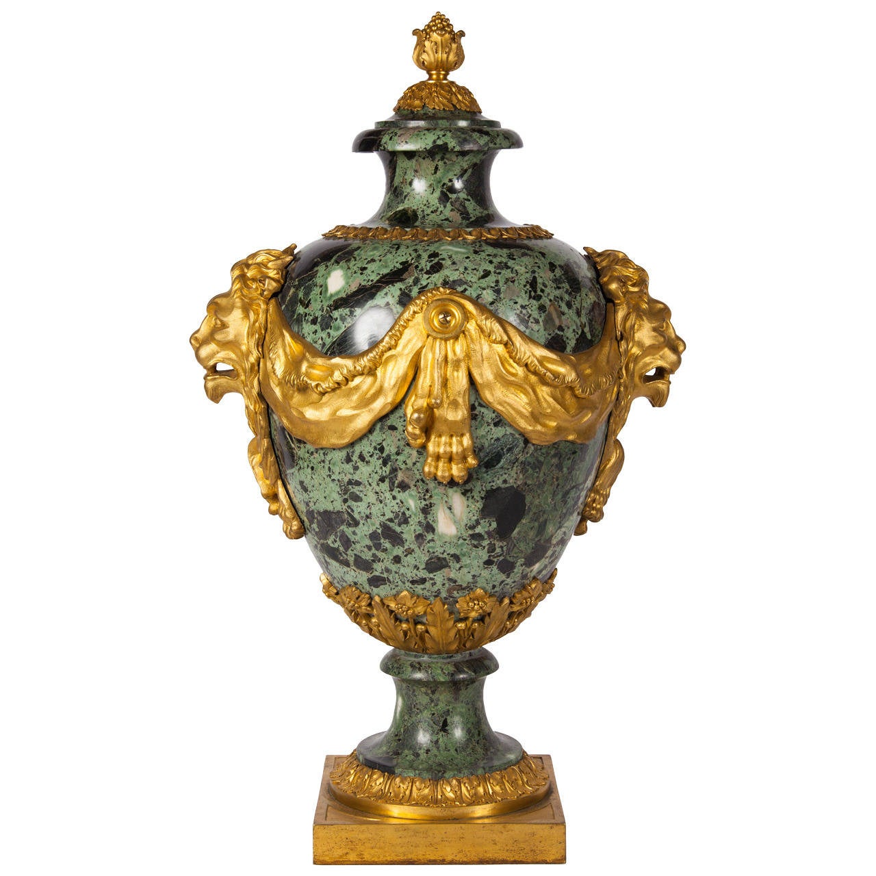 Théodore Deck Faience Blue Persian Baluster Vase with Ormolu Mount at ...