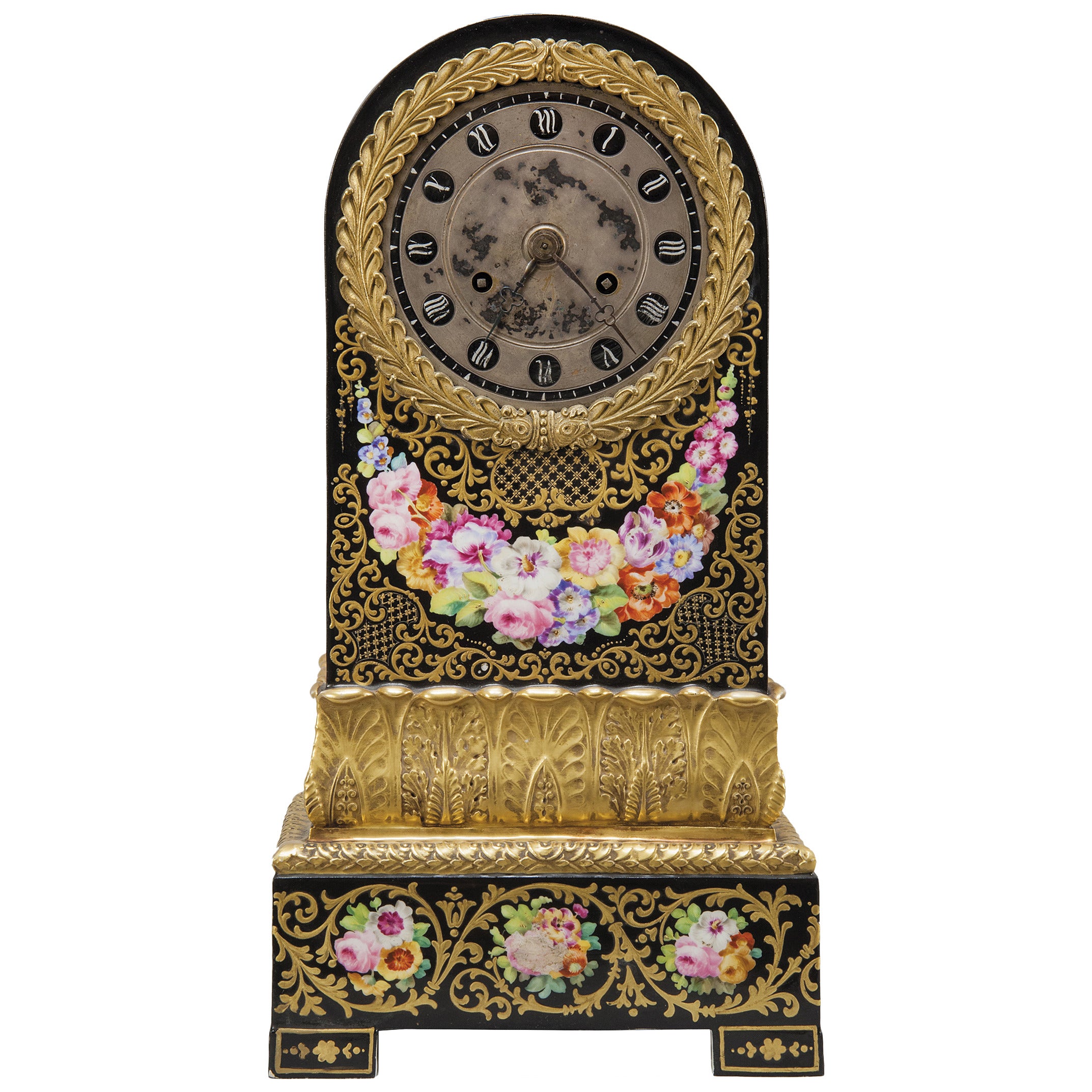 Charles X Period Ormolu Mounted Jacob Petit Porcelain Mantel Clock For ...