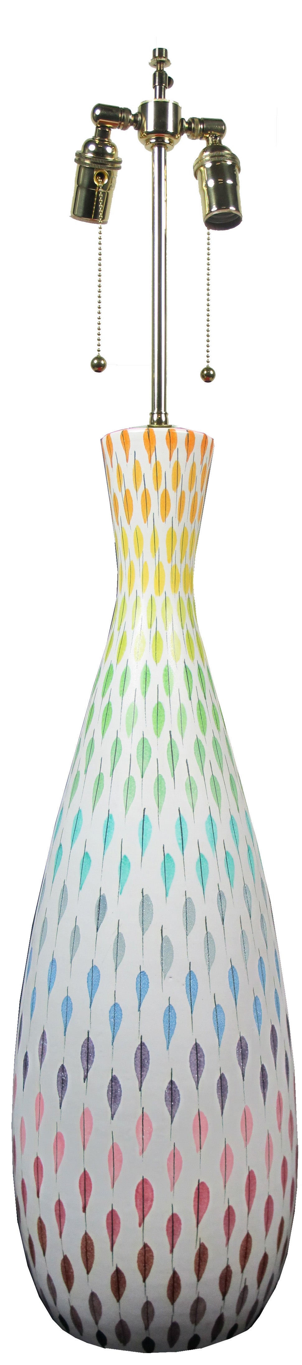 Pair of Large Bitossi Multi-Color Ceramic Table Lamps for Raymor at 1stDibs