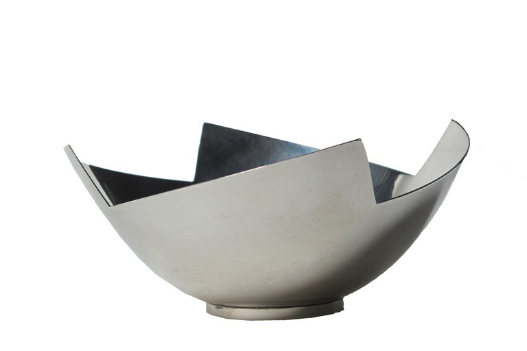 Sculptural Silverplate Bowl by Elsa Rady for Swid Powell at 1stDibs