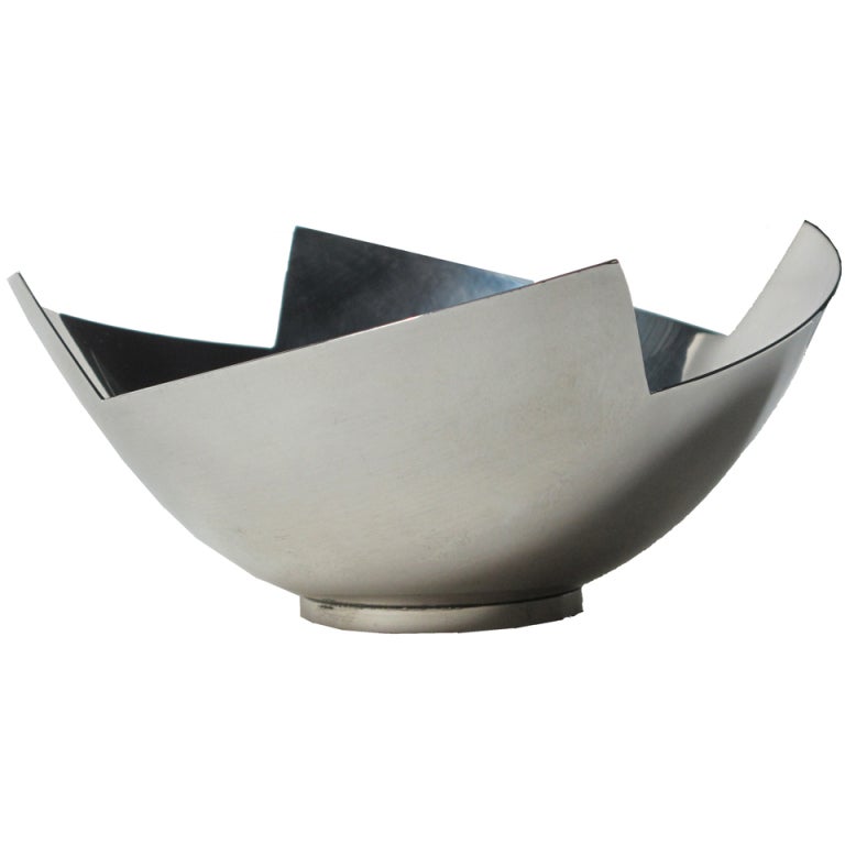 Sculptural Silverplate Bowl by Elsa Rady for Swid Powell at 1stDibs