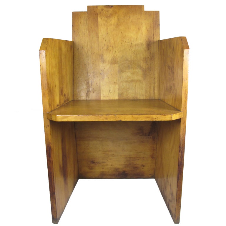 Angular Geometric Arm Chair by Ilonka Karasz at 1stDibs